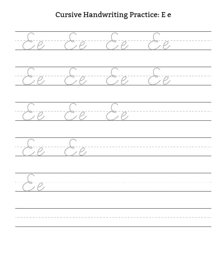 Kolorowanka Printable Cursive Handwriting Letter E Pobierz Wydrukuj Kolorowanka Printable Cursive Handwriting Letter E Pobierz Wydrukuj