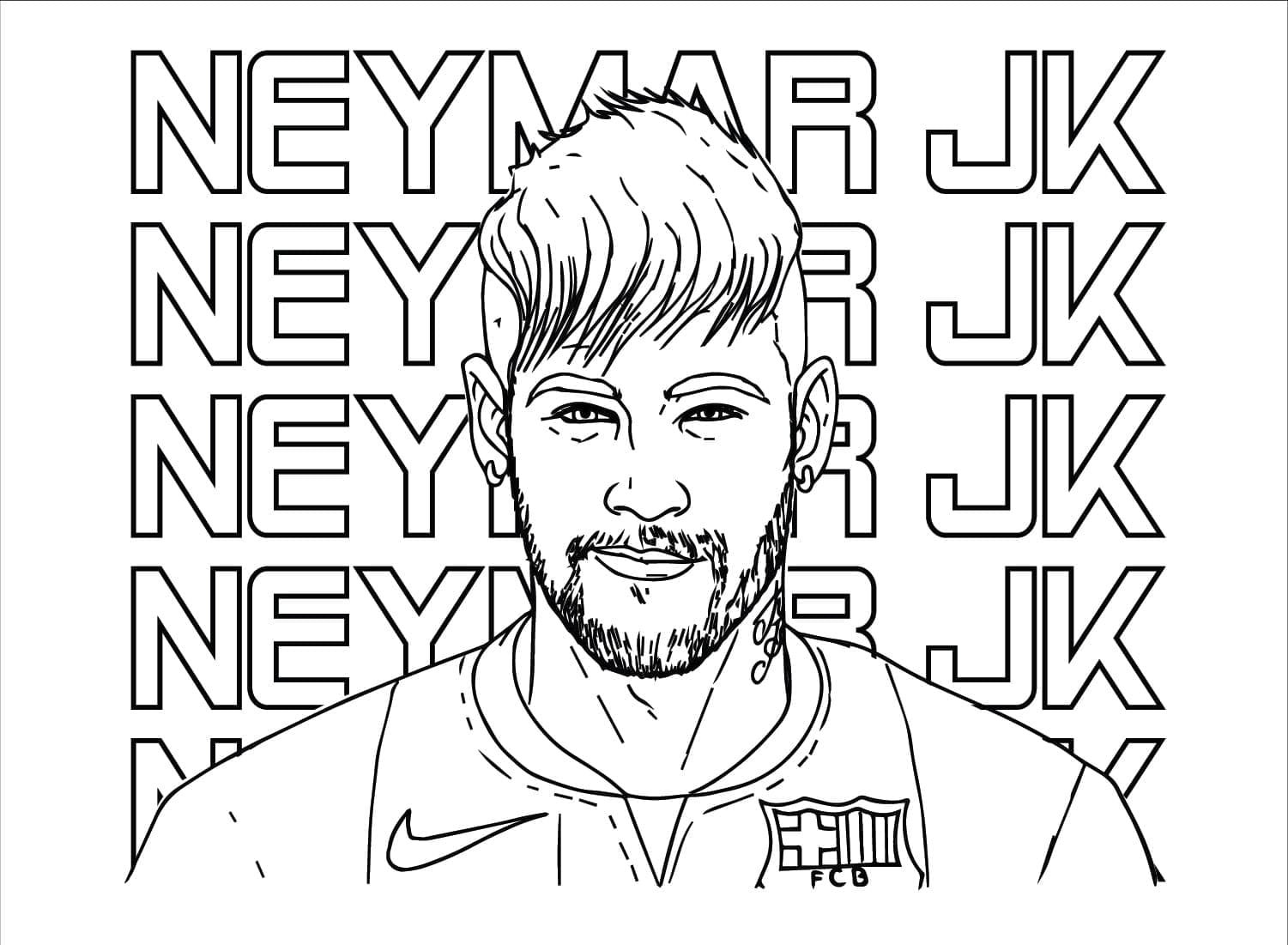 Kolorowanka Neymar Do Druku Pobierz Wydrukuj Lub Pokoloruj Online Ju 