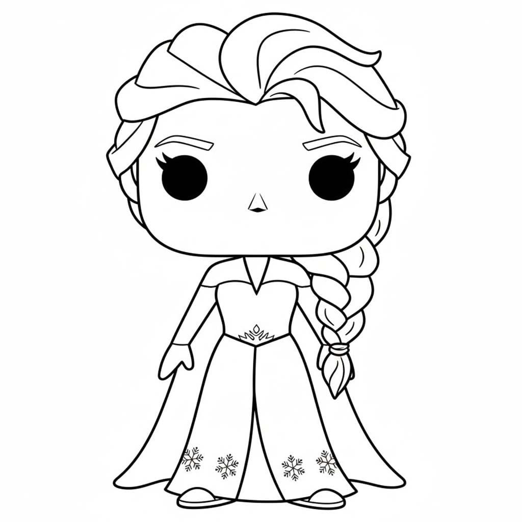 Kolorowanka Narysuj Funko Pop Elsa. Pobierz, wydrukuj lub pokoloruj ...