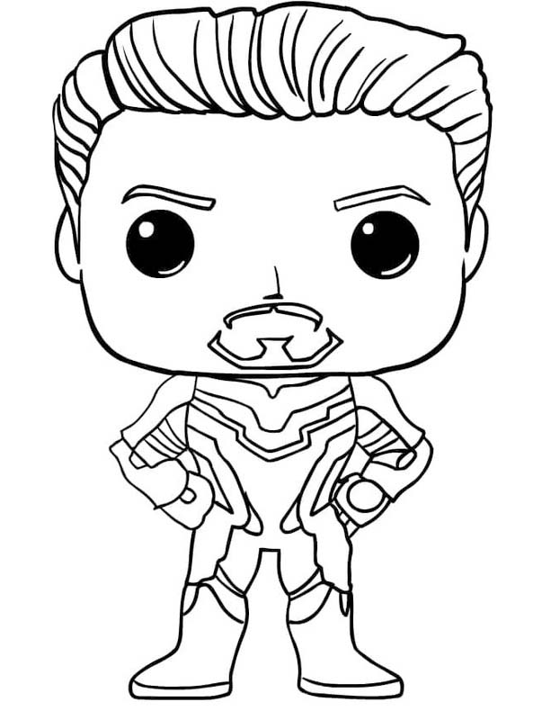 Kolorowanka Narysuj Funko Pop Tony Stark. Pobierz, wydrukuj lub ...